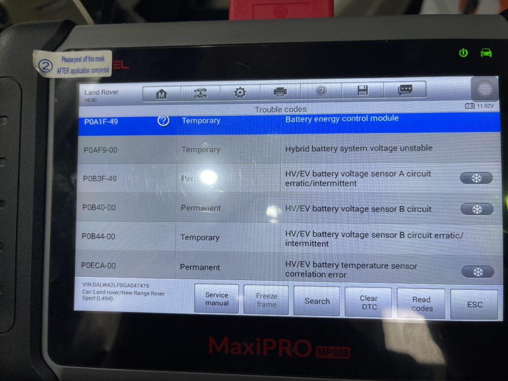 Range Rover Sport Hybrid Battery Repair / Replacement